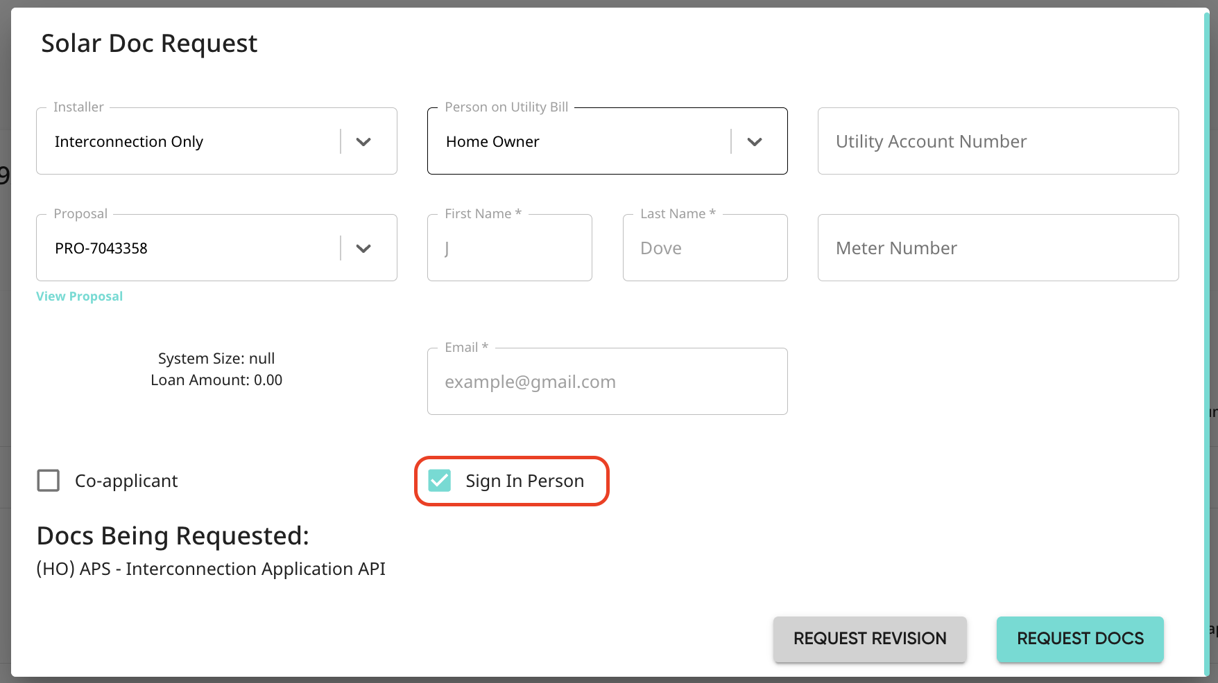 Requesting Sign In-Person Documents